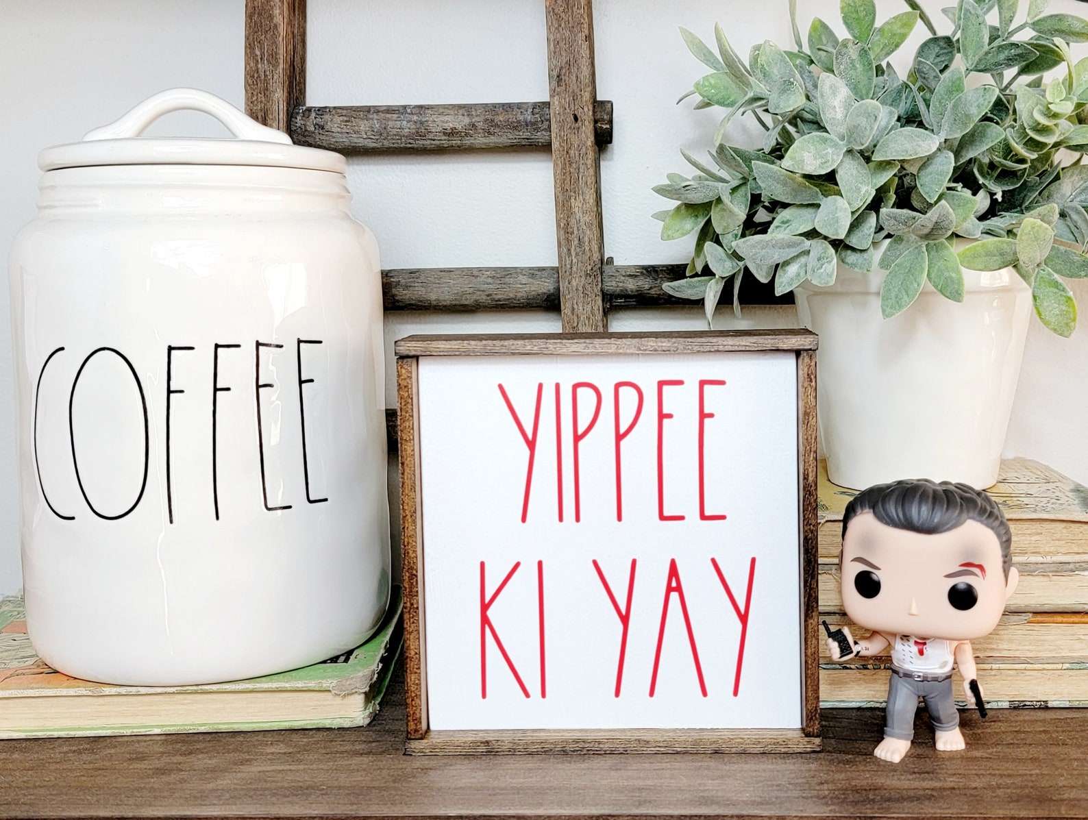 Yippee Ki Yay Die Hard Quote Sign Coffee Bar Tiered Tray - Etsy