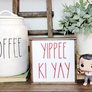 Yippee Ki Yay Die Hard Quote Sign, Coffee Bar Tiered Tray Decor ...