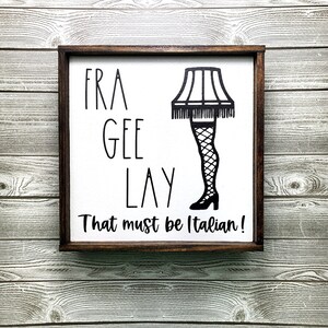 Fra Gee Lay Sign, A Christmas Story, Leg Lamp, Coffee Bar Decor, Tiered ...