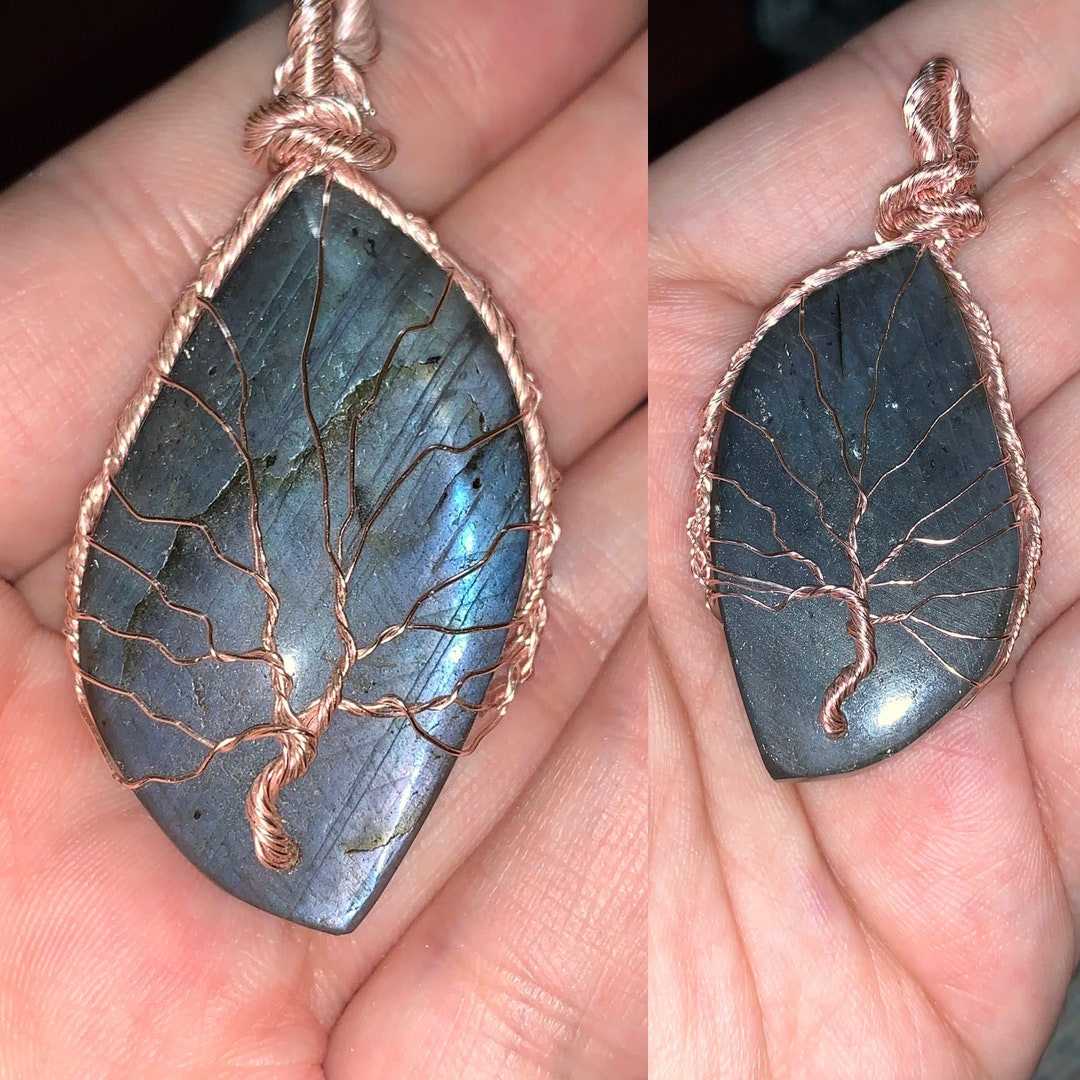 Labradorite Tree of Life Pendant - Etsy