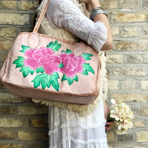 Hand Painted Handbag - Etsy