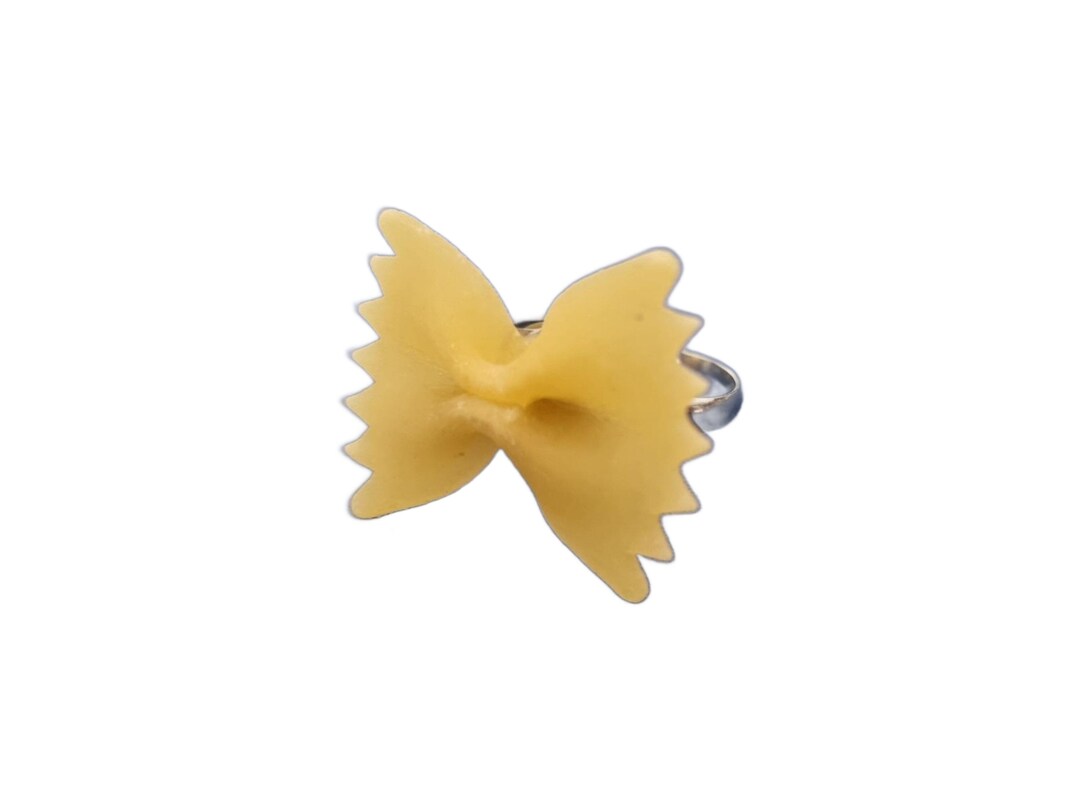 Bow Shaped Farfalle Pasta Ring - Gift for Foodies, Chefs, Italian Pasta ...