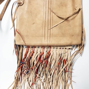 Western LEATHER TASSEL BAG, Ethnic Native American Purse, Large Women's ...