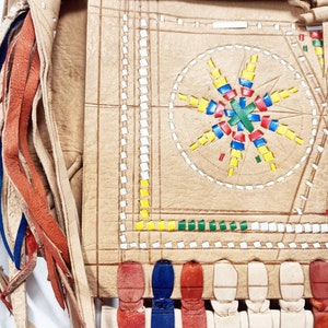 Western LEATHER TASSEL BAG, Ethnic Native American Purse, Large Women's ...