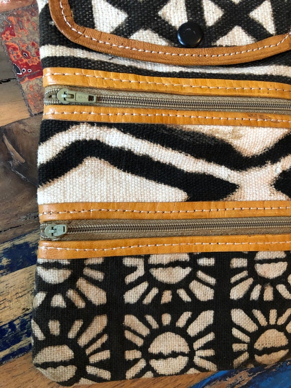 African LEATHER NECK POUCH, Travel Chest wallet child… - Gem