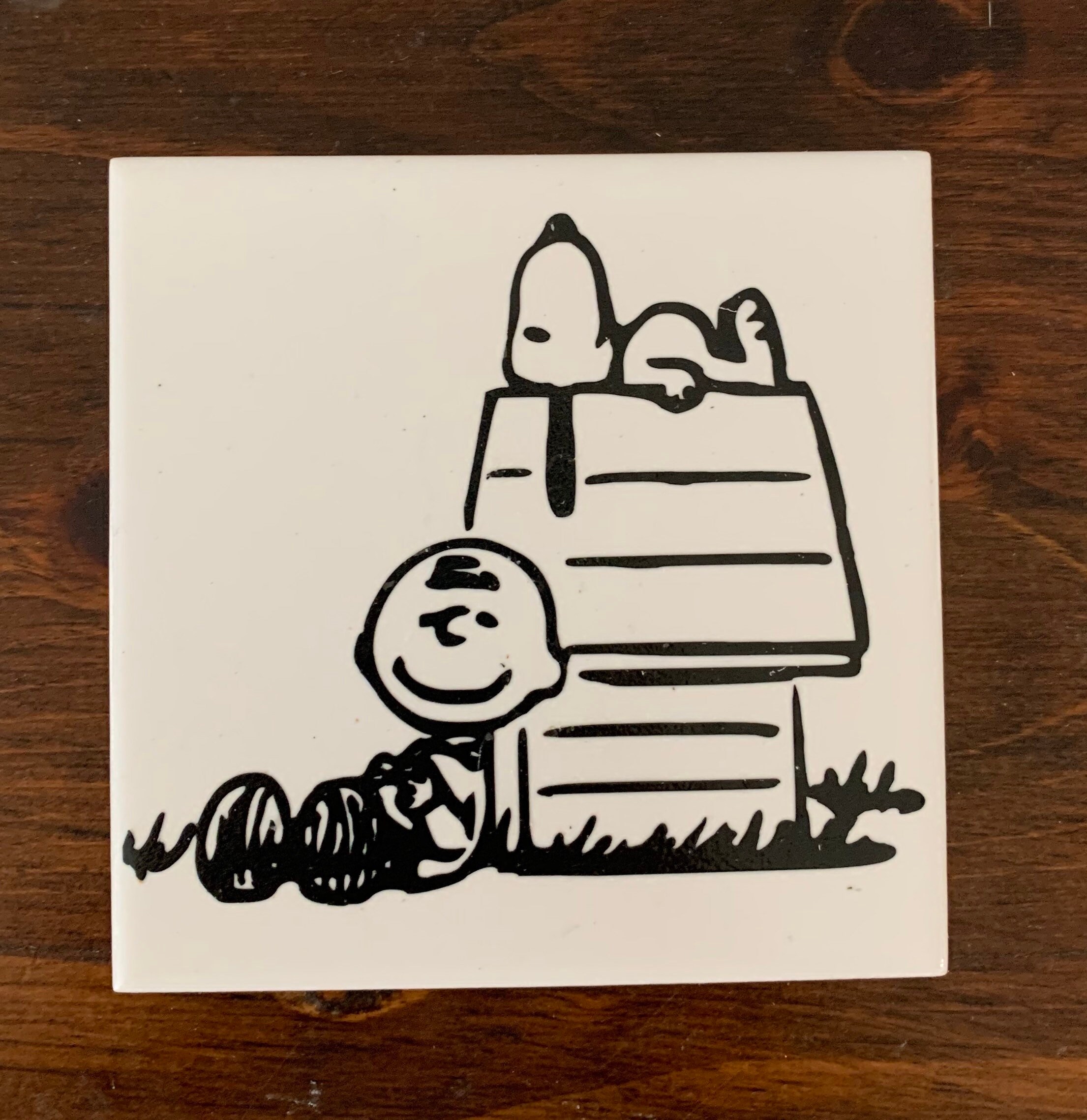 Peanuts Coaster Set Ceramic Tile Coasters Snoopy Coasters - Etsy