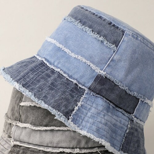 Hemp Patchwork Bucket Hat - Etsy