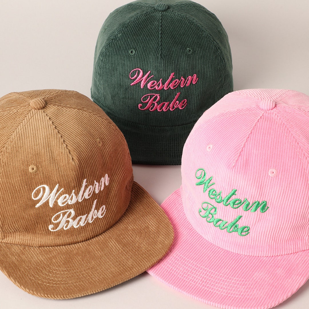 Western Babe Letter Embroidered Corduroy Cap, Cozy Corduroy Baseball ...