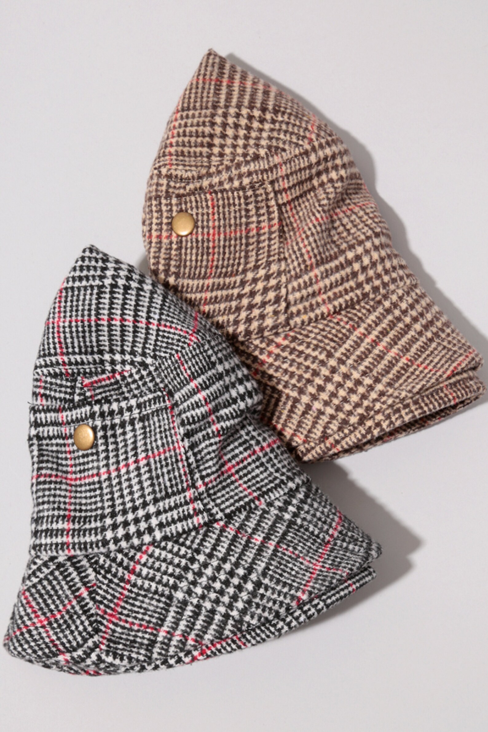 Plaid Bucket Hat Glen Check Hat Winter Bucket Hat Everyday - Etsy