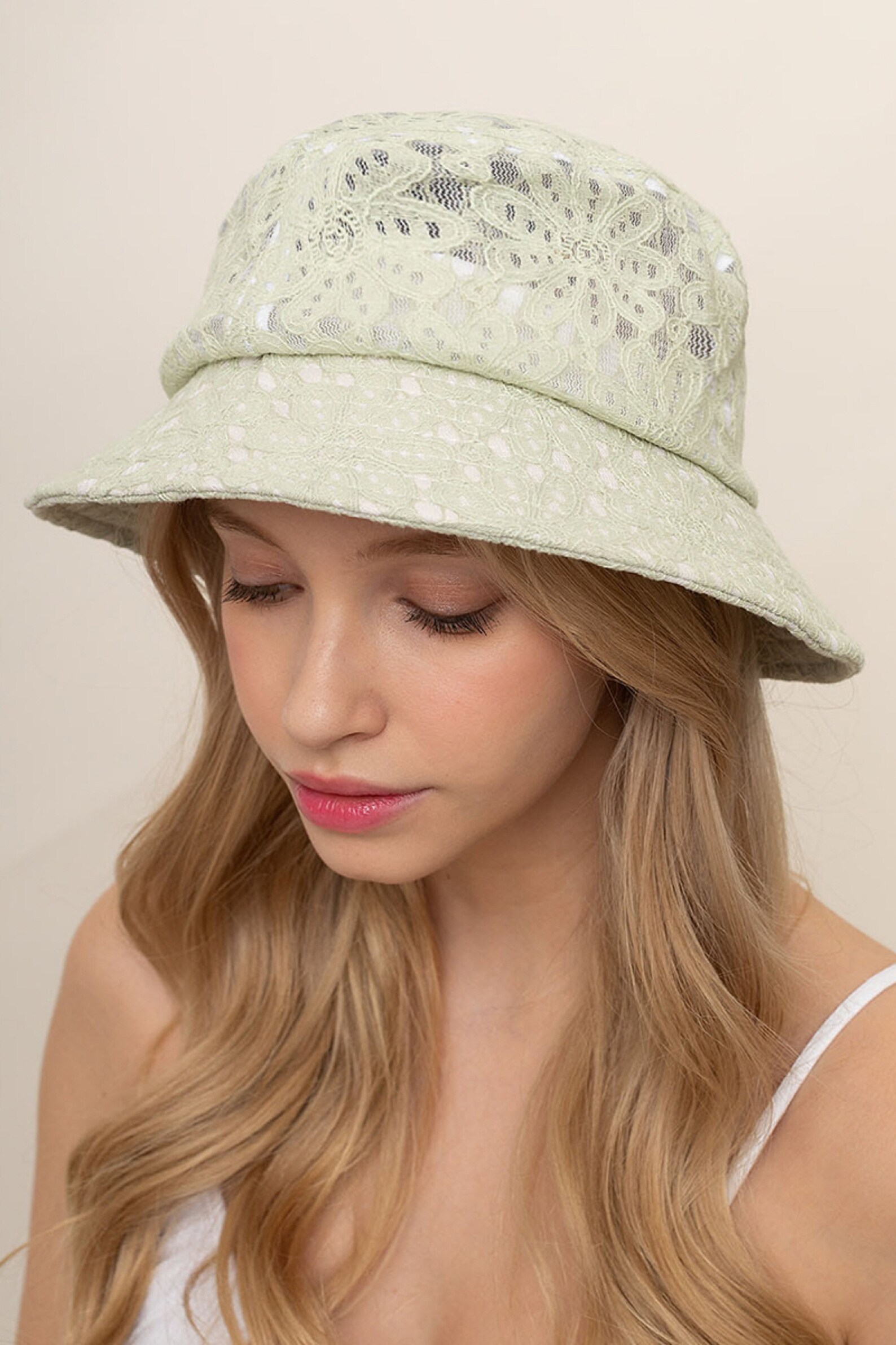 Floral Lace Bucket Hat Mesh Cotton Bucket Hat 100% Cotton - Etsy