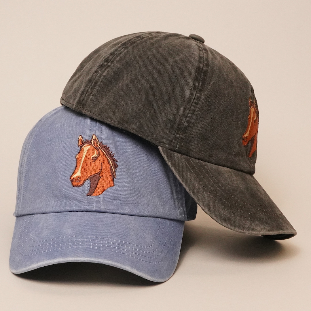 Horse Embroidered Cap, Horse Baseball Cap, Trucker Hat, Cotton Cap, Dad ...