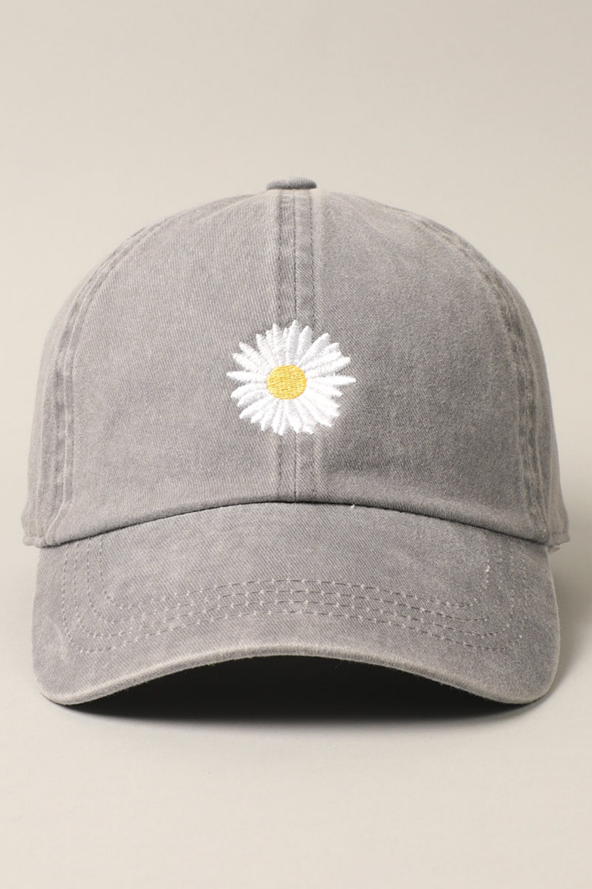 Daisy Embroidered Cap Cotton Baseball Cap Trucker Hat | Etsy