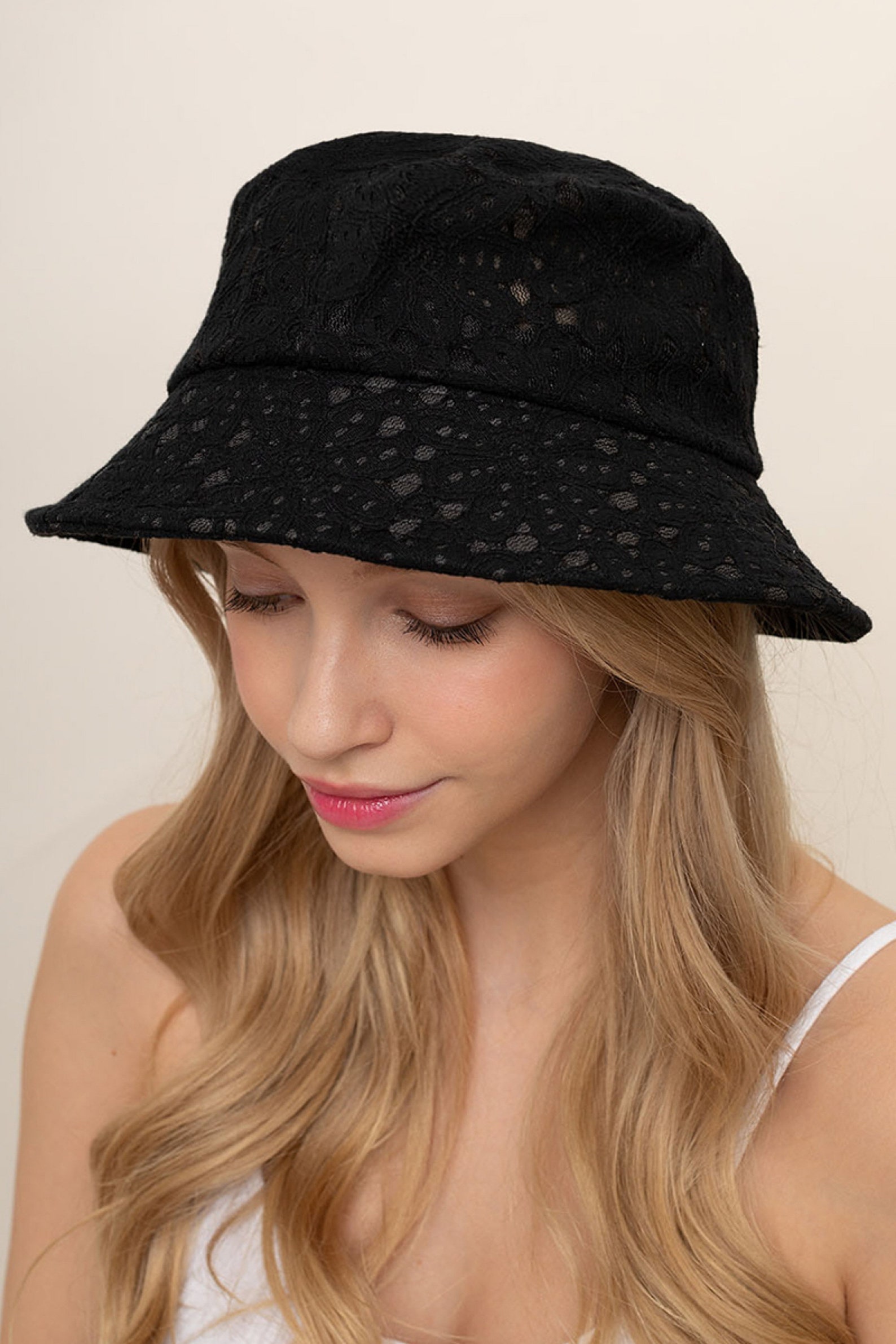 Floral Lace Bucket Hat Mesh Cotton Bucket Hat 100% Cotton - Etsy