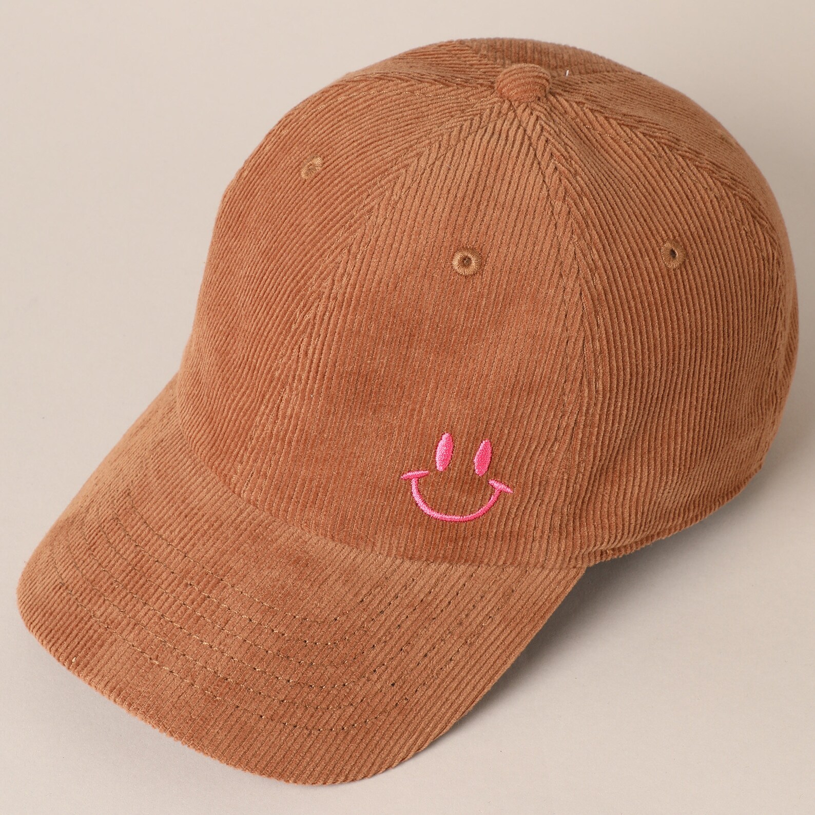 Cute Mini Happy Face Embroidered Baseball Cap, Stylish Embroidered ...