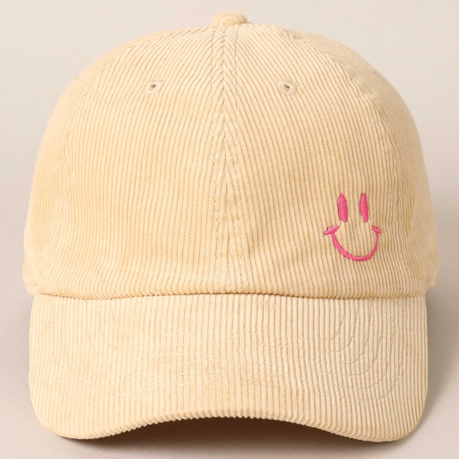 Cute Mini Happy Face Embroidered Baseball Cap, Stylish Embroidered ...
