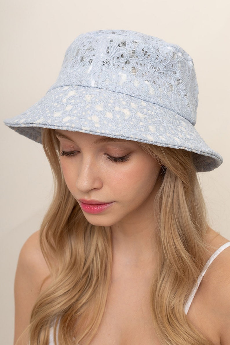 Floral Lace Bucket Hat Mesh Cotton Bucket Hat 100% Cotton - Etsy