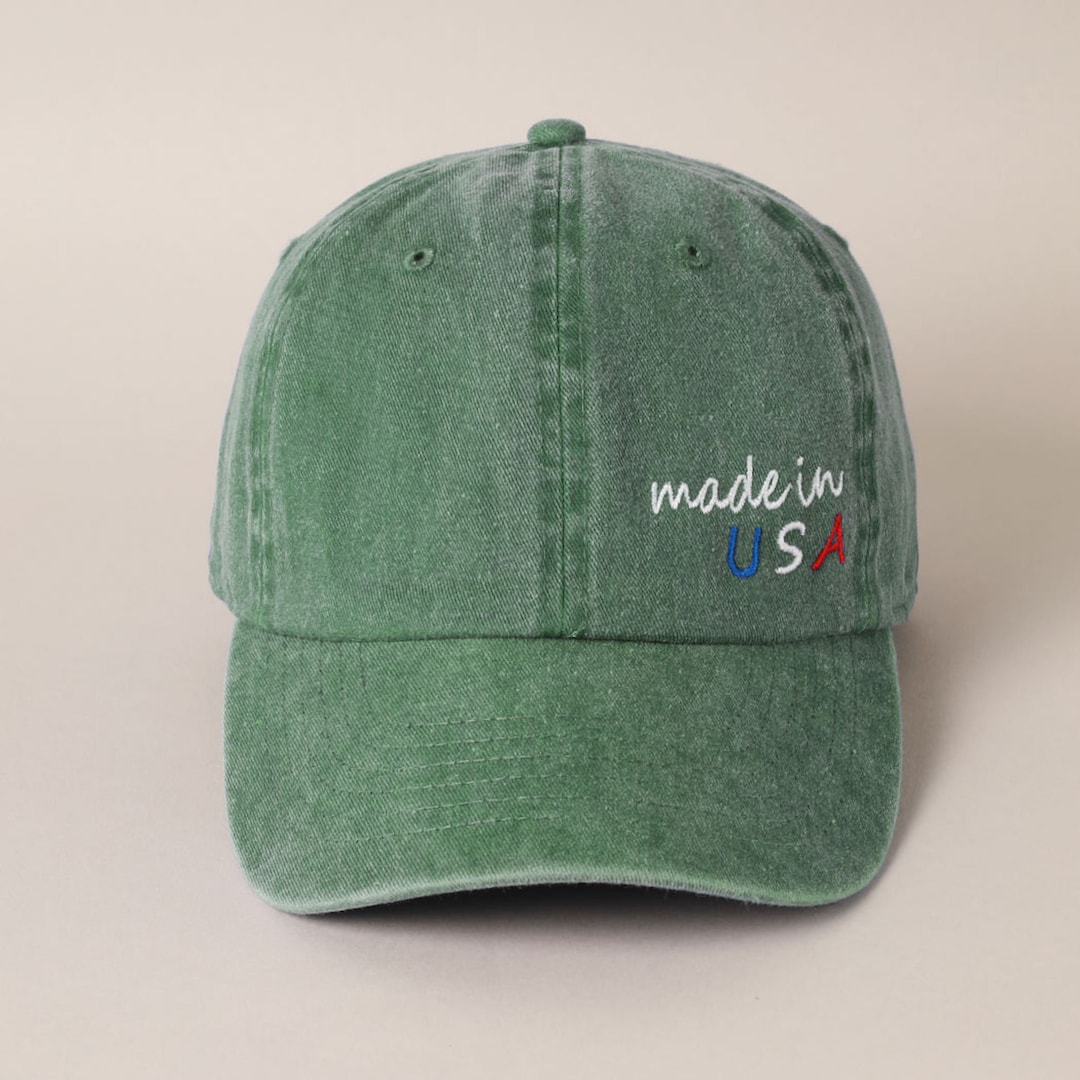 Made in USA Embroidered Cotton Baseball Cap, Embroidery Custom Cap ...