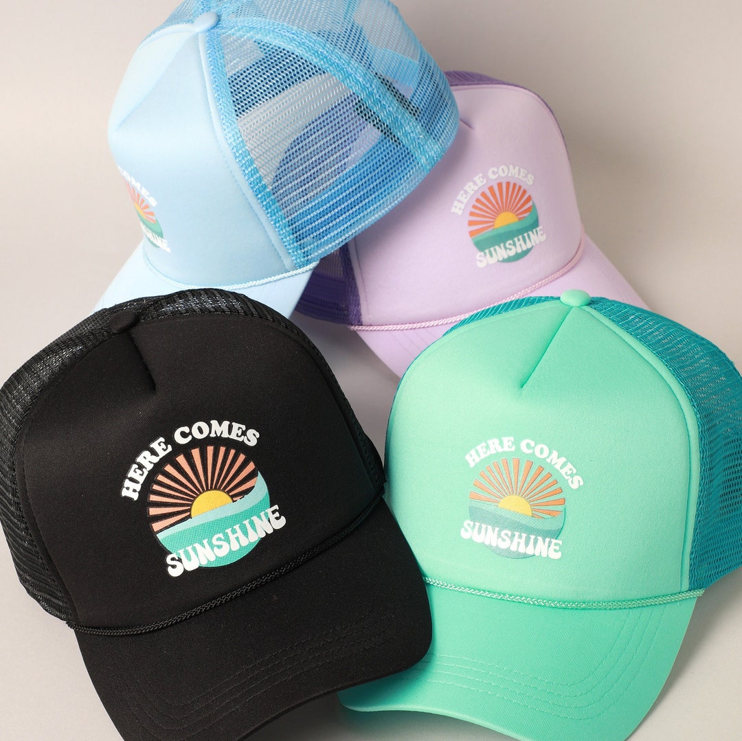 Sunshine Baseball Cap With Mesh Back, Summer Hats, Trucker Caps, Mesh ...