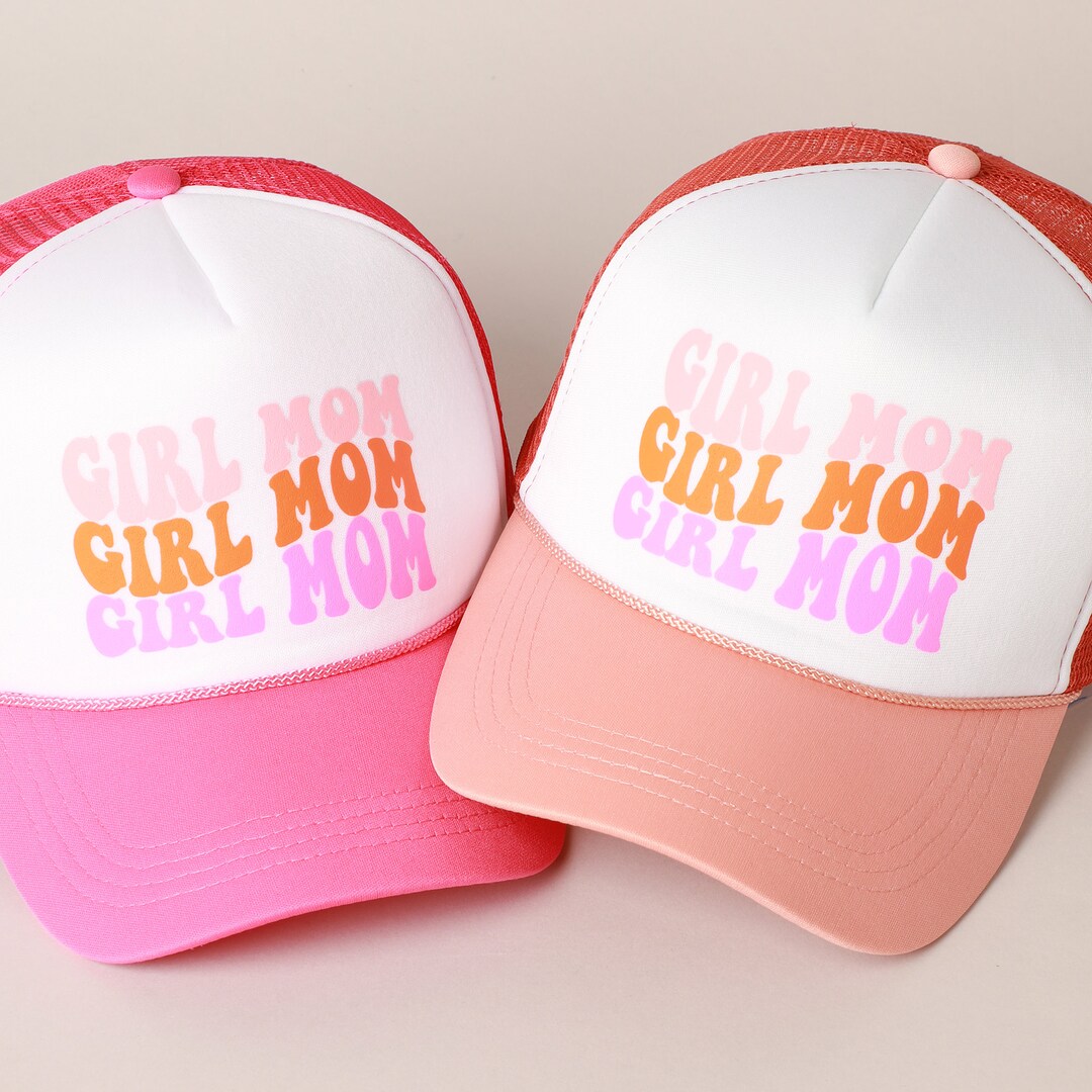GIRL MOM Lettering Print Baseball Cap With Mesh Back, Summer Hats ...