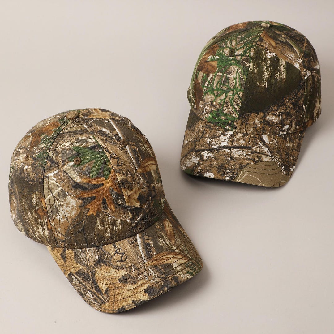 Realistic Trees and Leaves Print Camo Baseball Cap, Realtree Camouflage ...