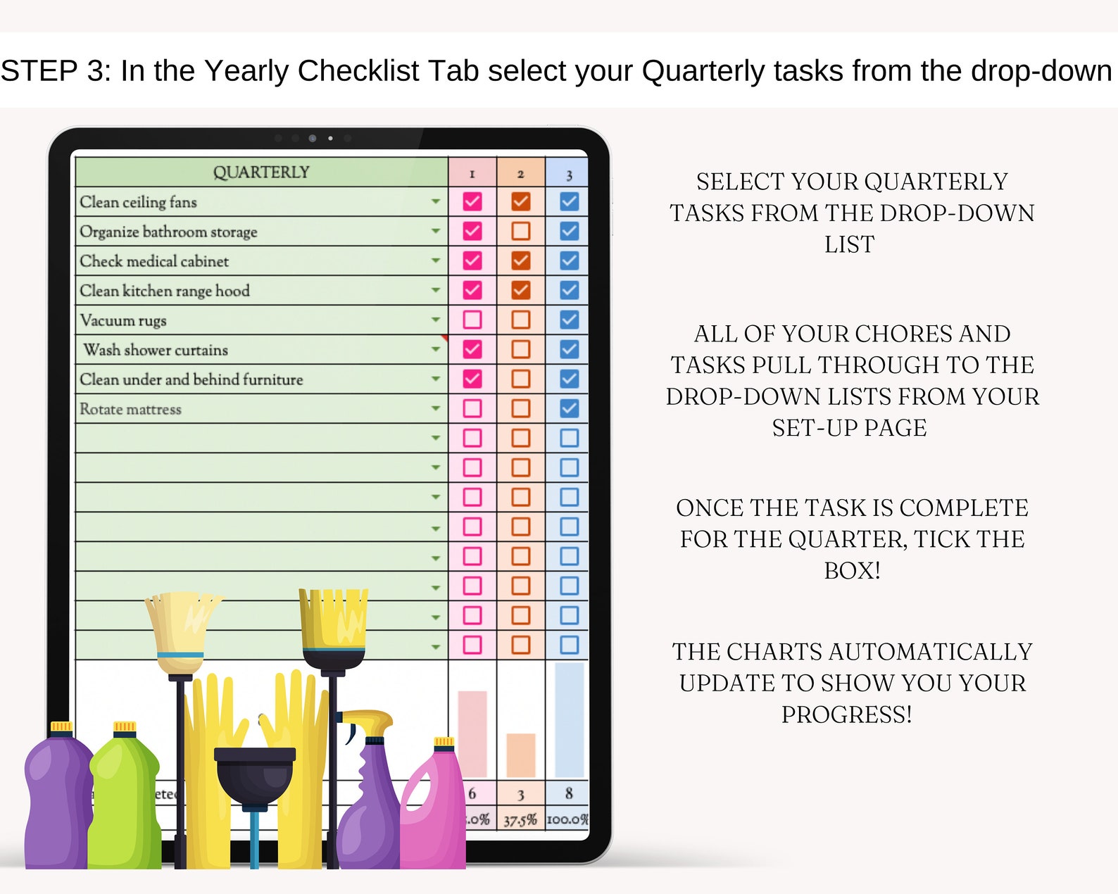 Cleaning and Chore Google Sheet Spreadsheet Cleaning - Etsy