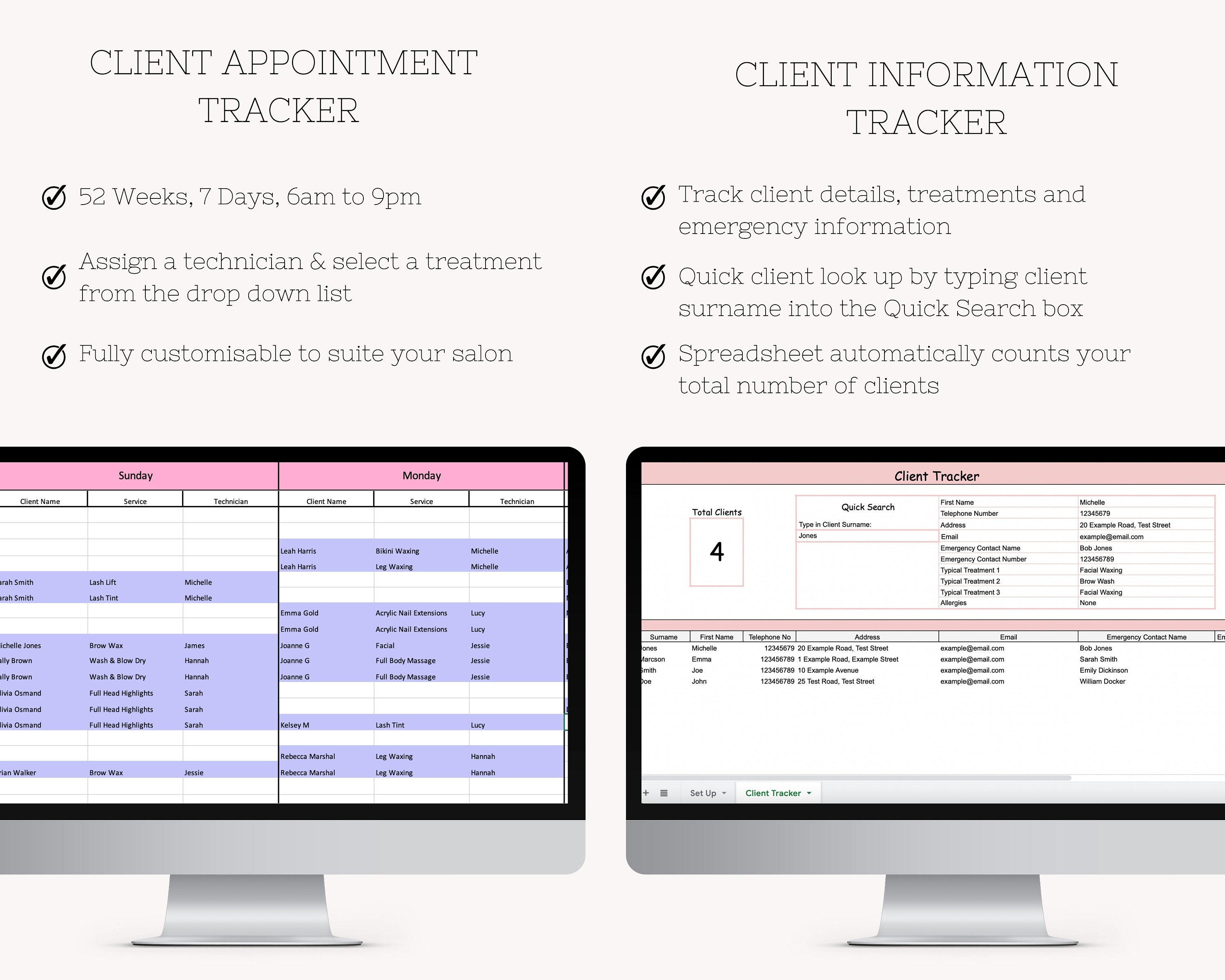 Beauty Business Bookkeeping Spreadsheet Beauty Business - Etsy