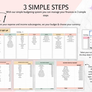 Simple Monthly Budget Spreadsheet | Google Sheet Budget Template ...