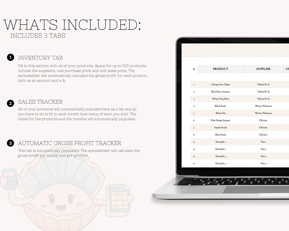Sales Tracker Spreadsheet | Excel & Google Sheets Sales and Gross Profit Tracker for Businesses ...