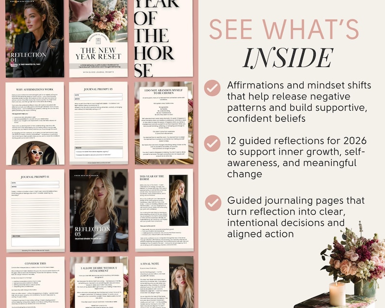 New Year Reset Journal 2026 | PLR and MRR Digital Product | Reflection ...