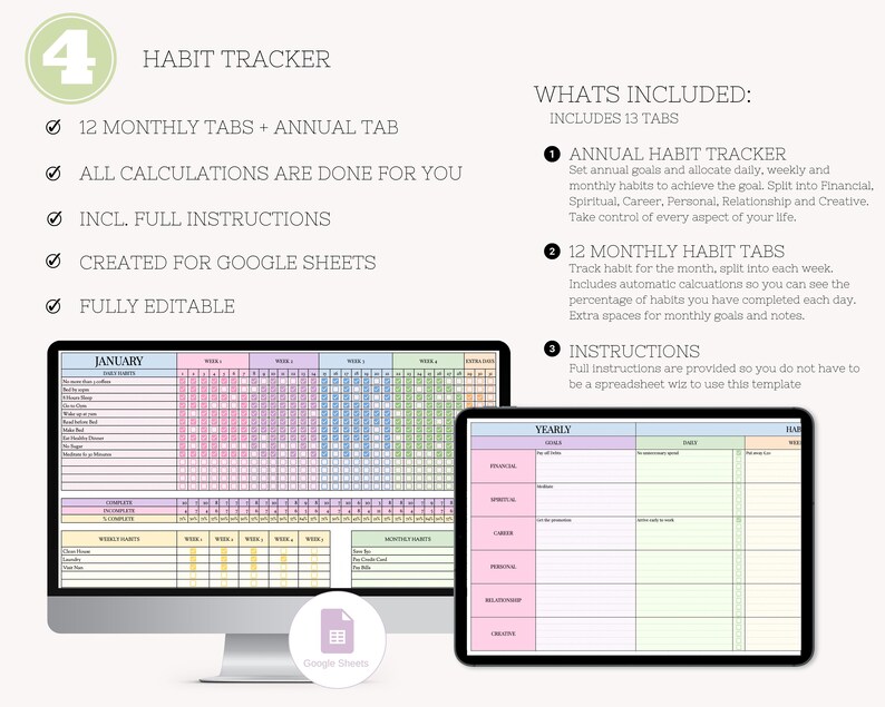 Life Planner Bundle for Google Sheet Budget Spreadsheet - Etsy