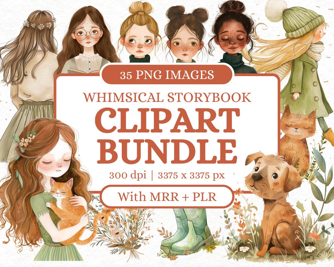 Whimsical Storybook Clipart Bundle | PLR and MRR Digital Product ...