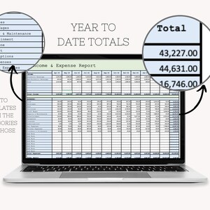 Hospitality Business Income and Expenses Bookkeeping Spreadsheet ...