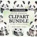 Kawaii Vector Clipart - Kawaii Panda Bear Clipart - Scrap Book Clipart ...