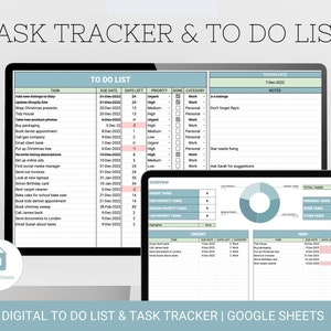 Digital to Do List and Task Tracker Google Sheets to Do List - Etsy