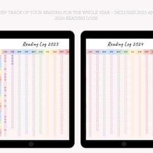 Book Tracker and Reading Log for Google Sheets and Excel, Bibliophile ...