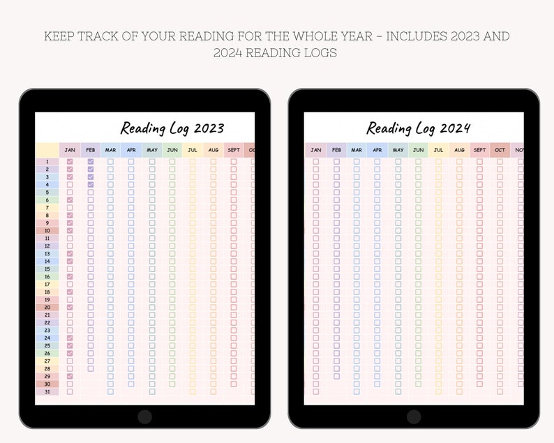 Book Tracker and Reading Log for Google Sheets and Excel - Etsy
