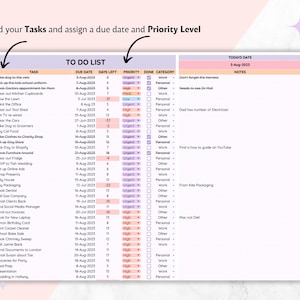 Digital to Do List and Task Tracker, Google Sheets to Do List ...