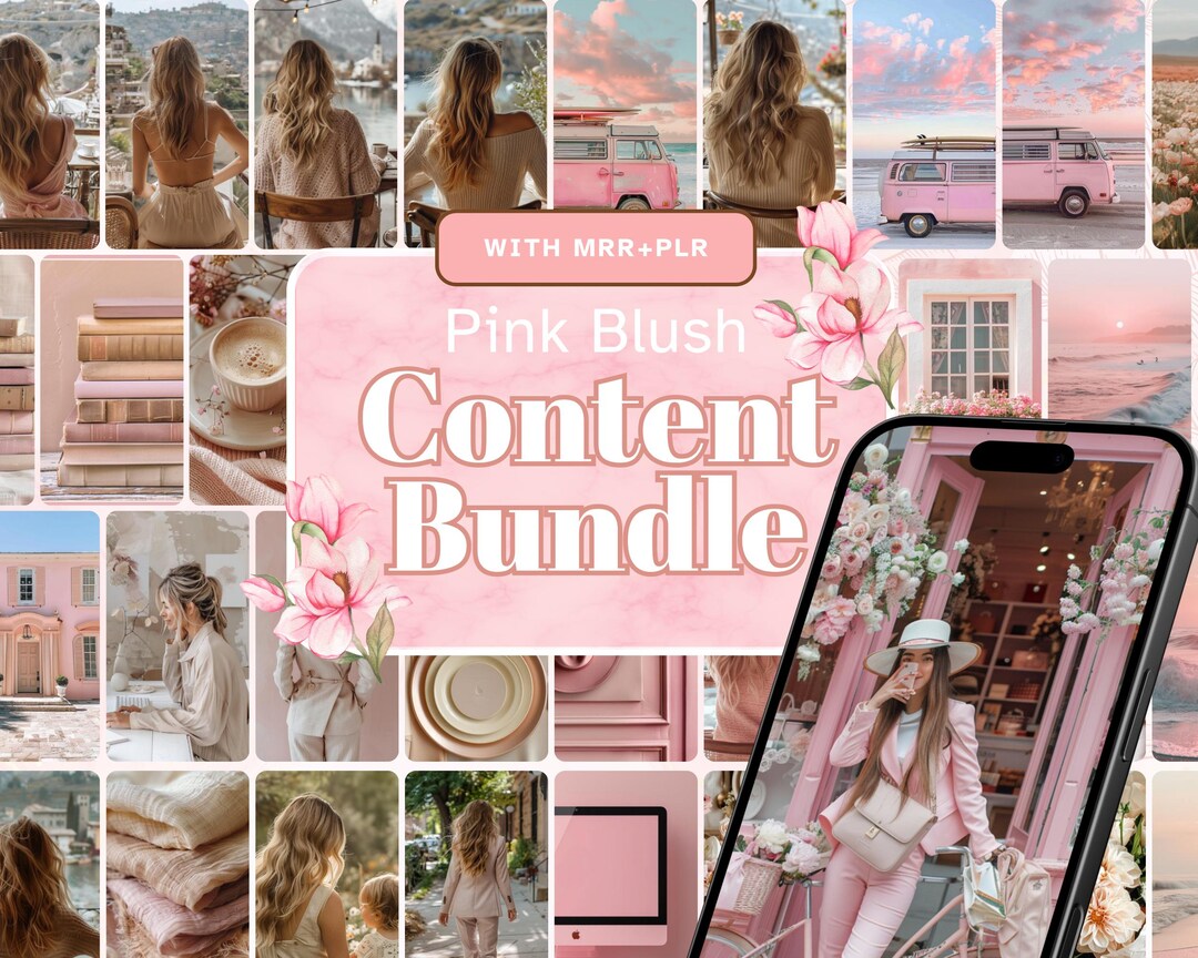 Blush Pink Stock Image Content Library | PLR & MRR Digital Product ...