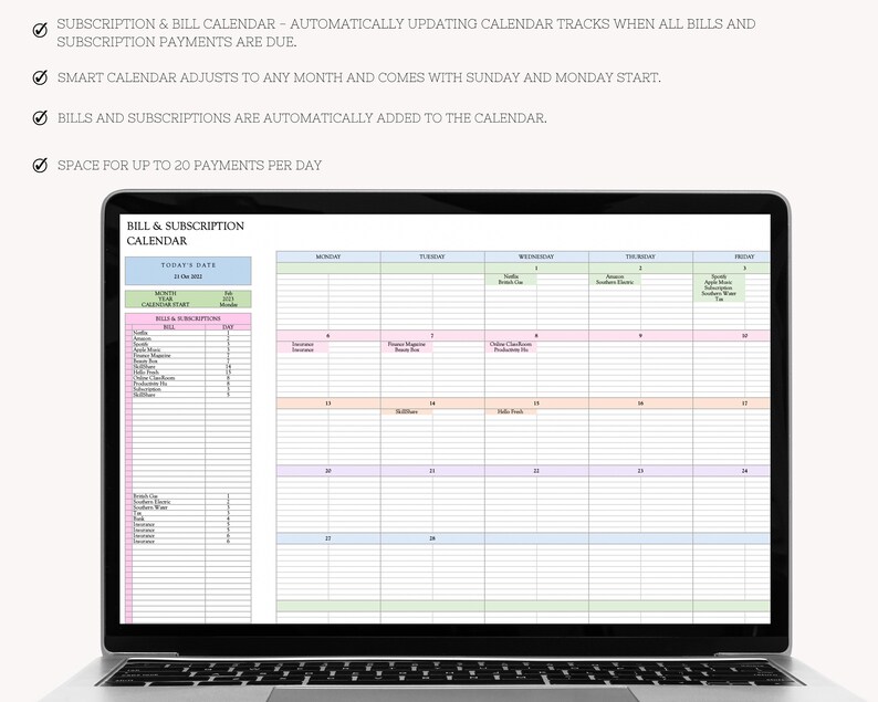 Monthly Budget Spreadsheet and Finance Bundle Inc Expense and Budget ...