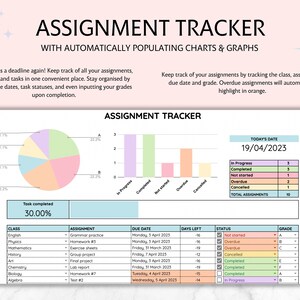 Back to School Bundle, Task Tracker, Assignment Tracker, Student ...