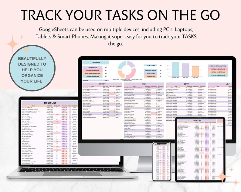 Digital to Do List and Task Tracker, Google Sheets to Do List ...