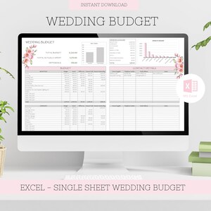 Wedding Budget Spreadsheet Excel Template Pink Wedding Budget - Etsy