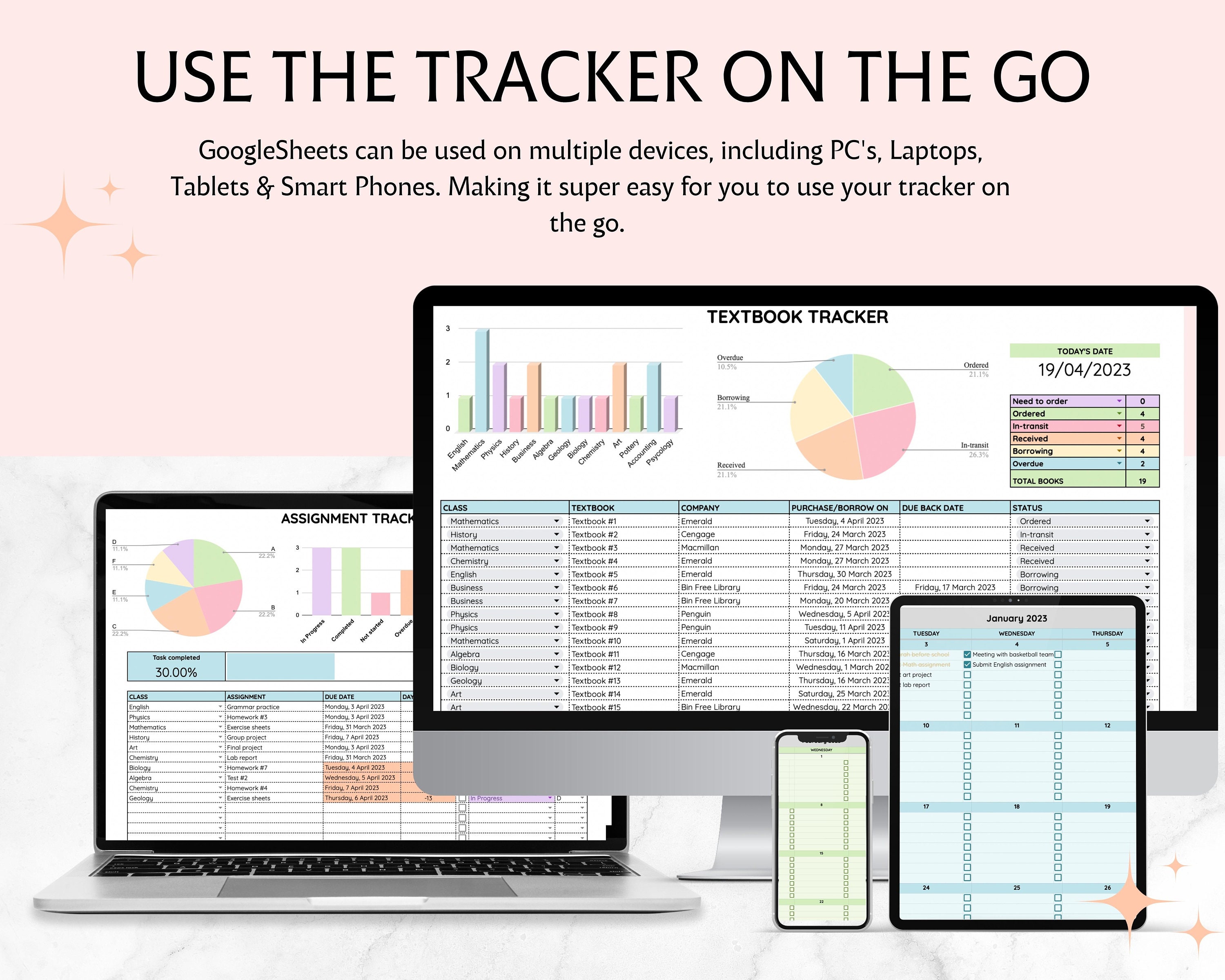 Student Tracker Google Sheets Spreadsheet, 2023 & 2024 Tracker for ...