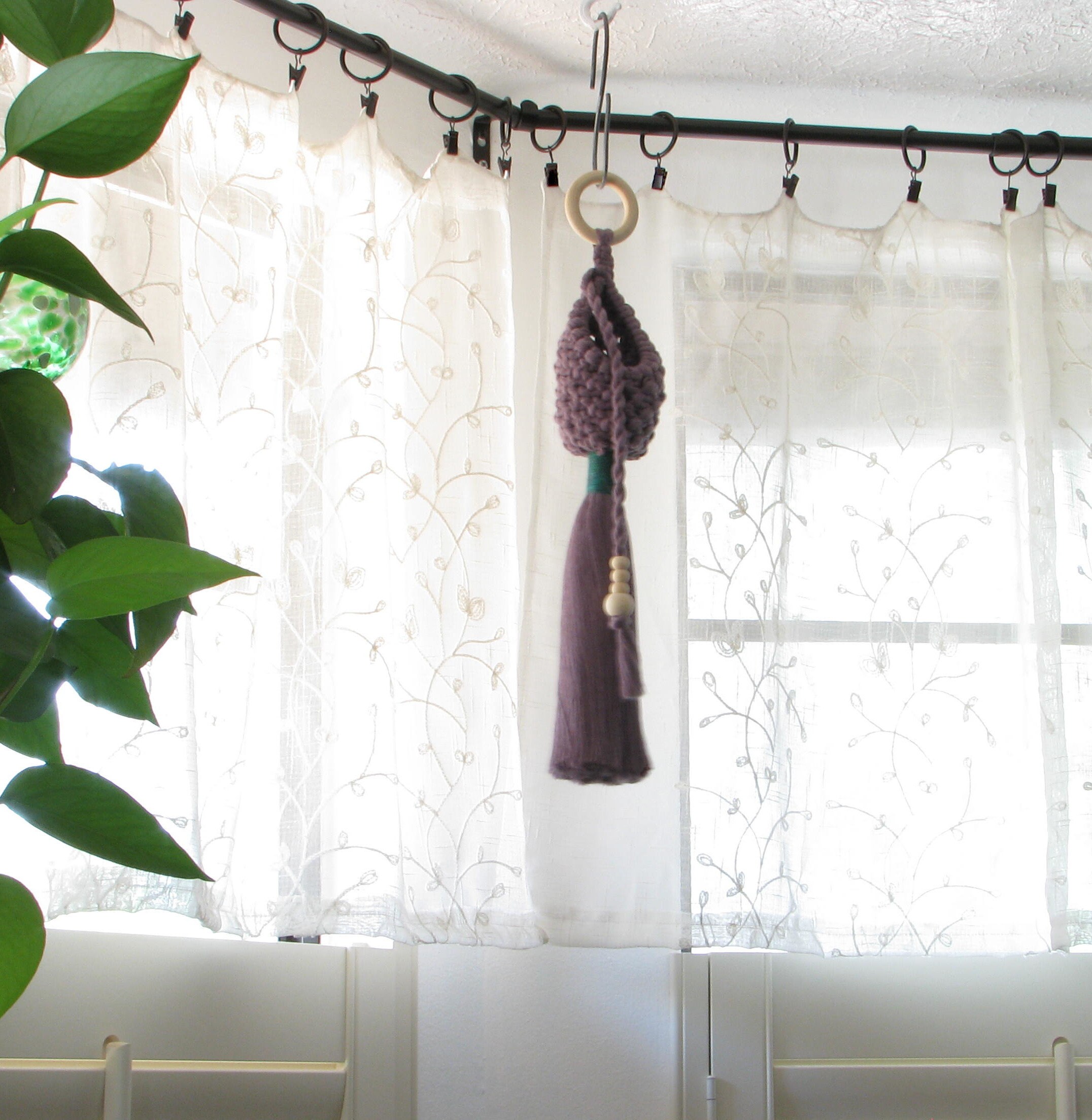 Pod de la planta de macramé de lavanda colgador de la planta - Etsy España