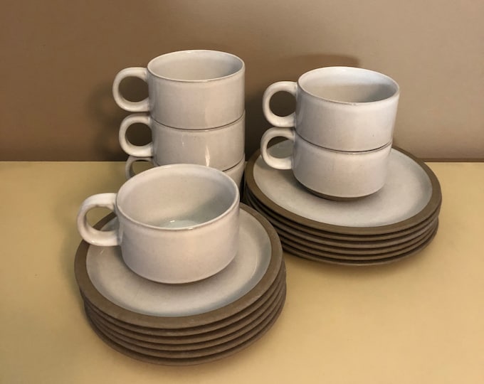 18 Piece Vintage 60s MCM Midwinter Japan Stoneware Hopsack Ivory/brown ...