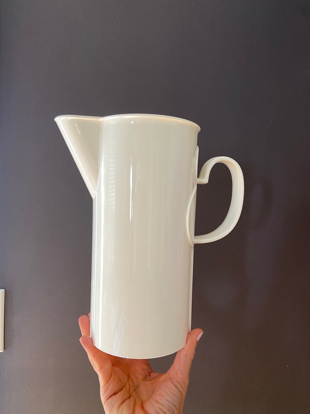 Vintage 70s Midcentury Modern 9.5" Dansk Bright White Melamine Pitcher ...