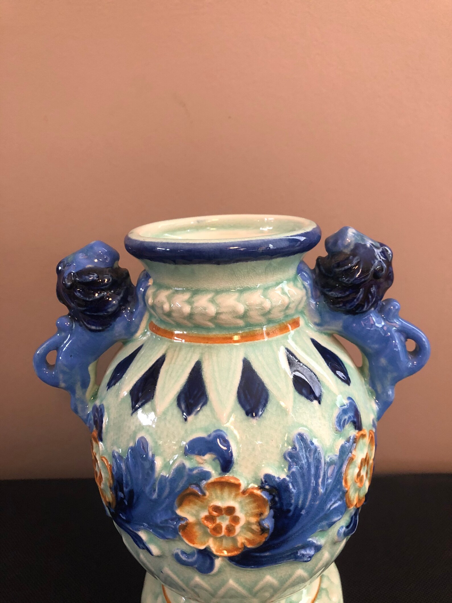 Vintage Moriyama Japan Floral Urn Cachepot Vase Raised Moriage | Etsy