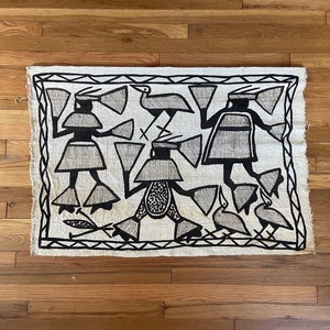 Vintage Mid Century African Mud Cloth Senufo Korhogo Tapestry From ...