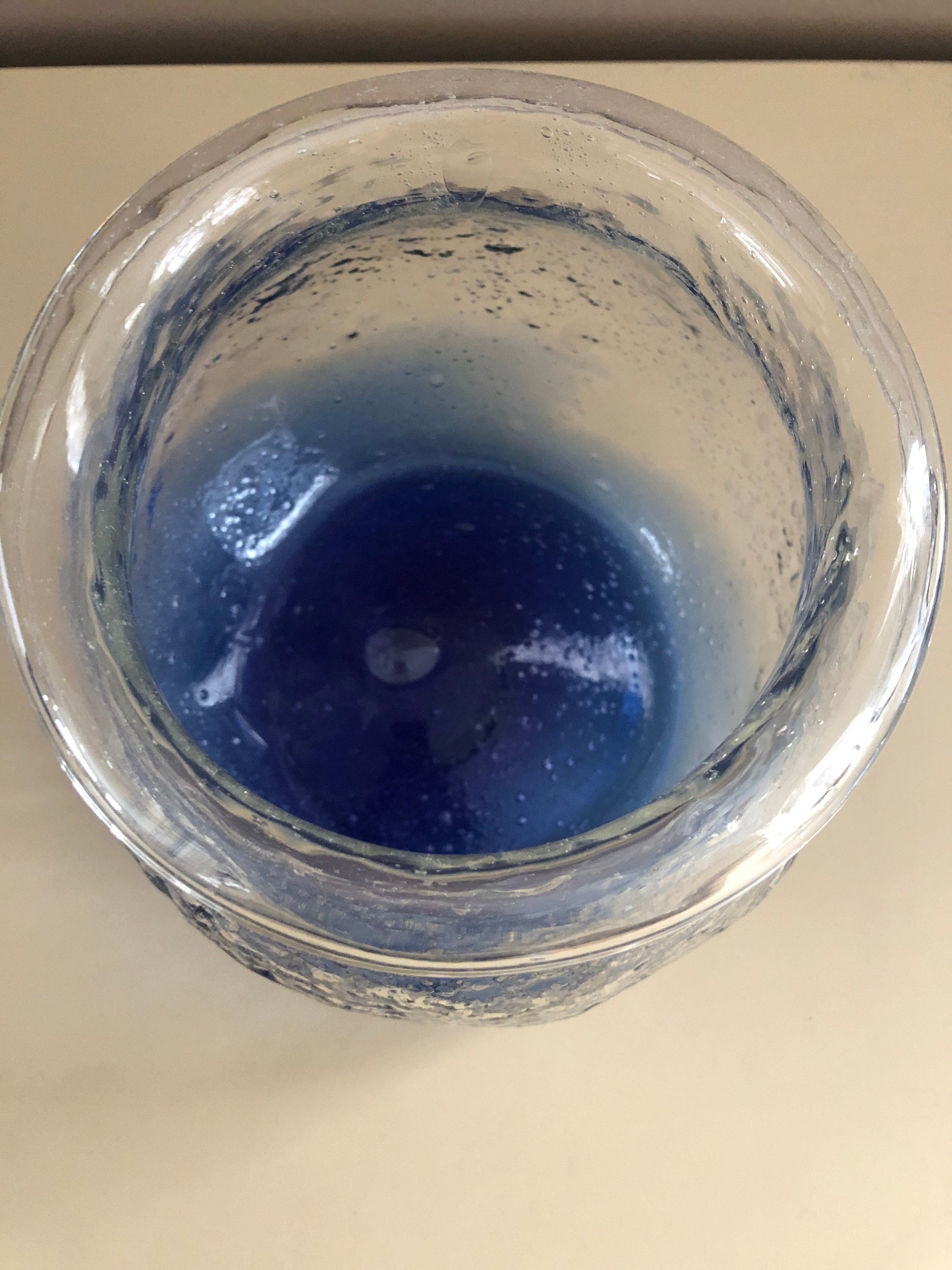 Vintage Gradient Blue to Translucent Large Art Glass Organic - Etsy