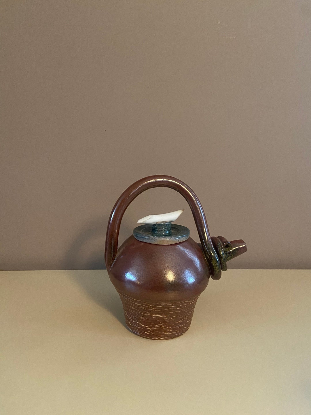 Vintage 70s Studio Pottery Danish Modern Pottery Teapot, Artist-signed ...